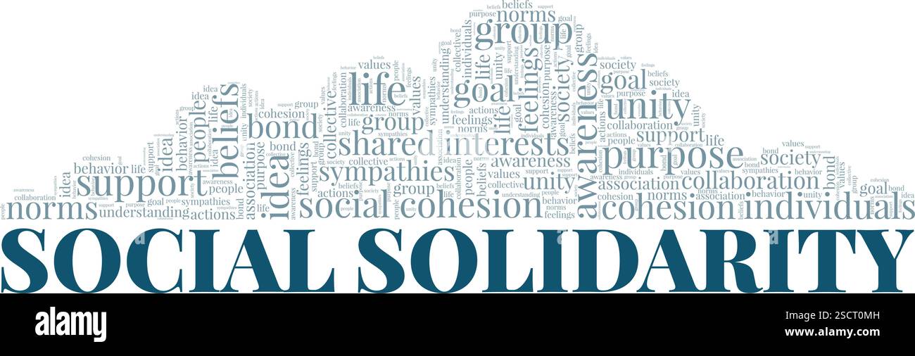 Social Solidarity word cloud conceptual design isolated on white ...