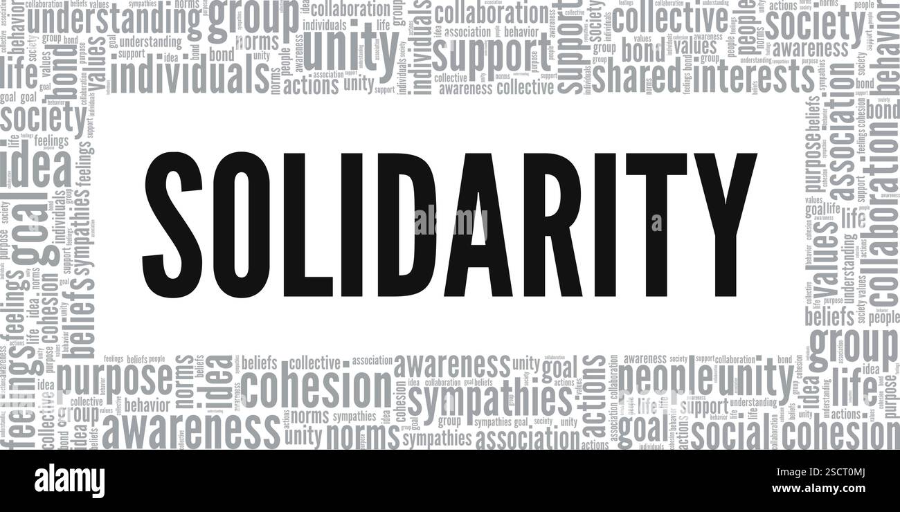 Social Solidarity word cloud conceptual design isolated on white ...