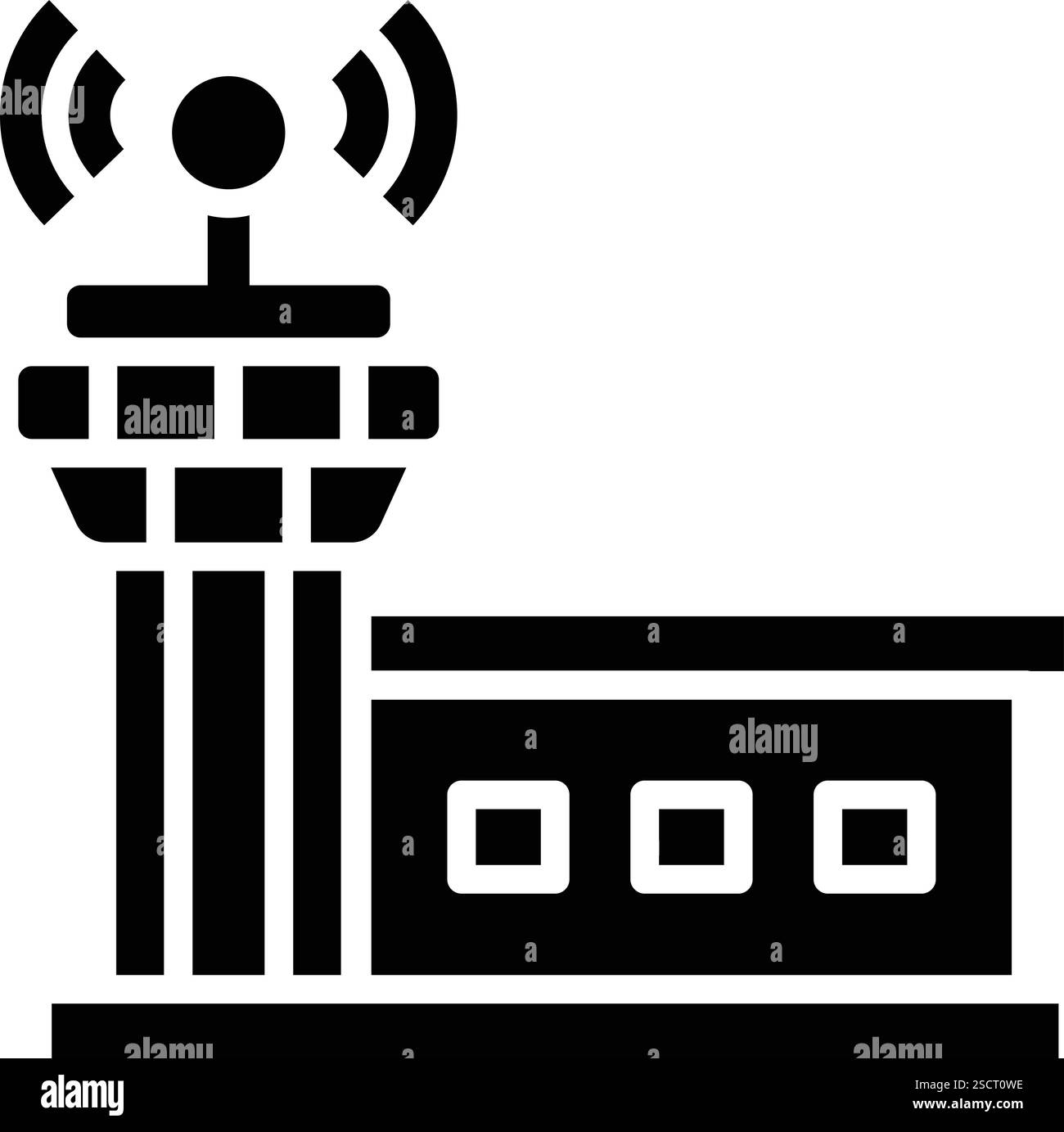 Control tower Vector Icon Design Illustration Stock Vector Image & Art ...