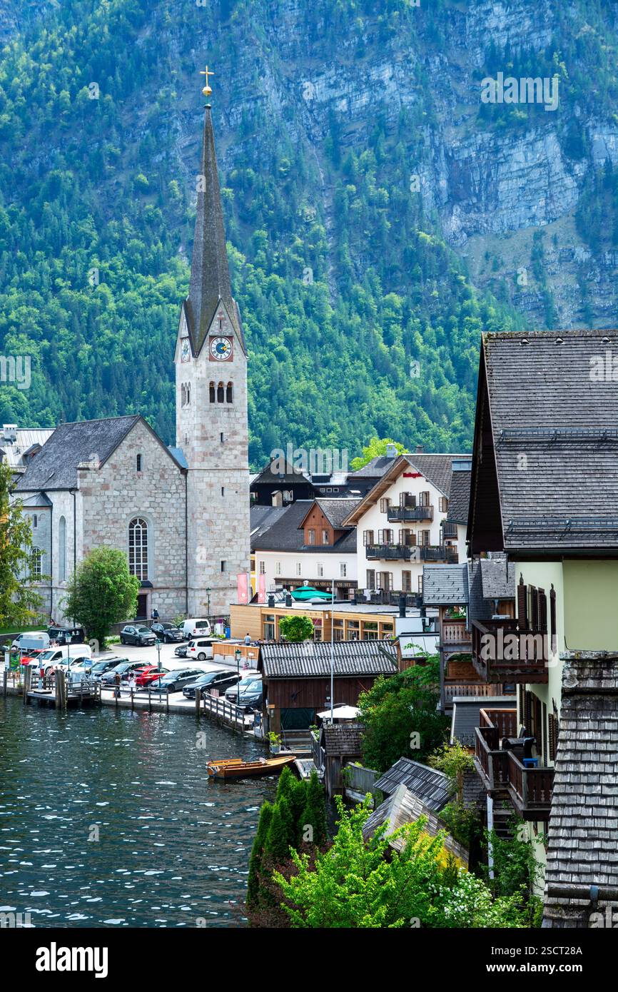 Hallstatt at the Hallstatter see, Austria, in May 11, 2024 Stock Photo ...