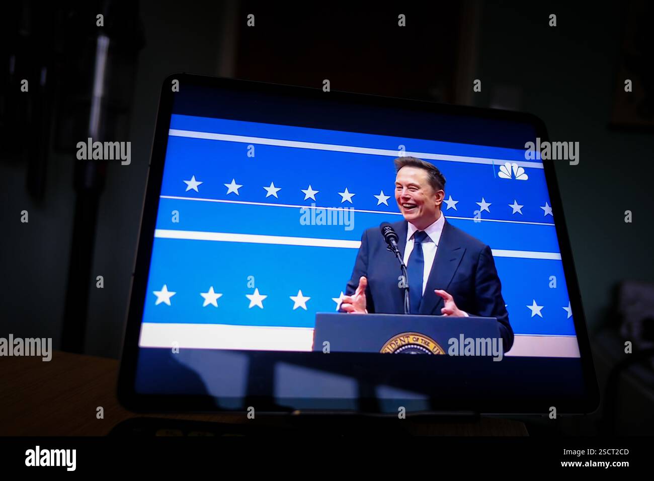 New York, USA - 25 Jan 2025 - Elon Musks speach at the Trump ...