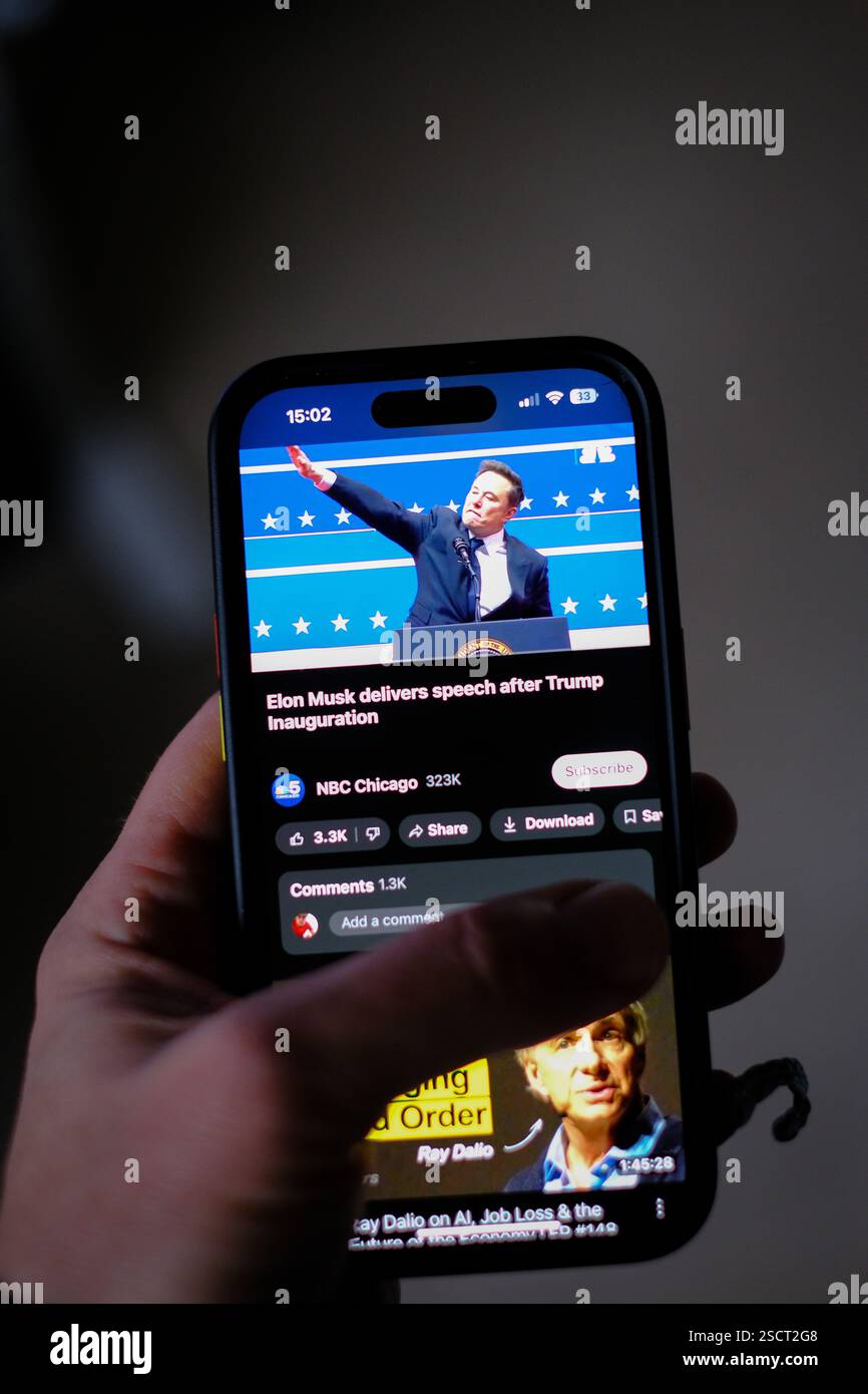 New York, USA - 25 Jan 2025 - Elon Musks speach at the Trump ...