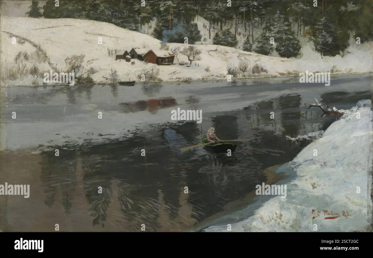 Winter at the River Simoa, 1883 Stock Photo - Alamy