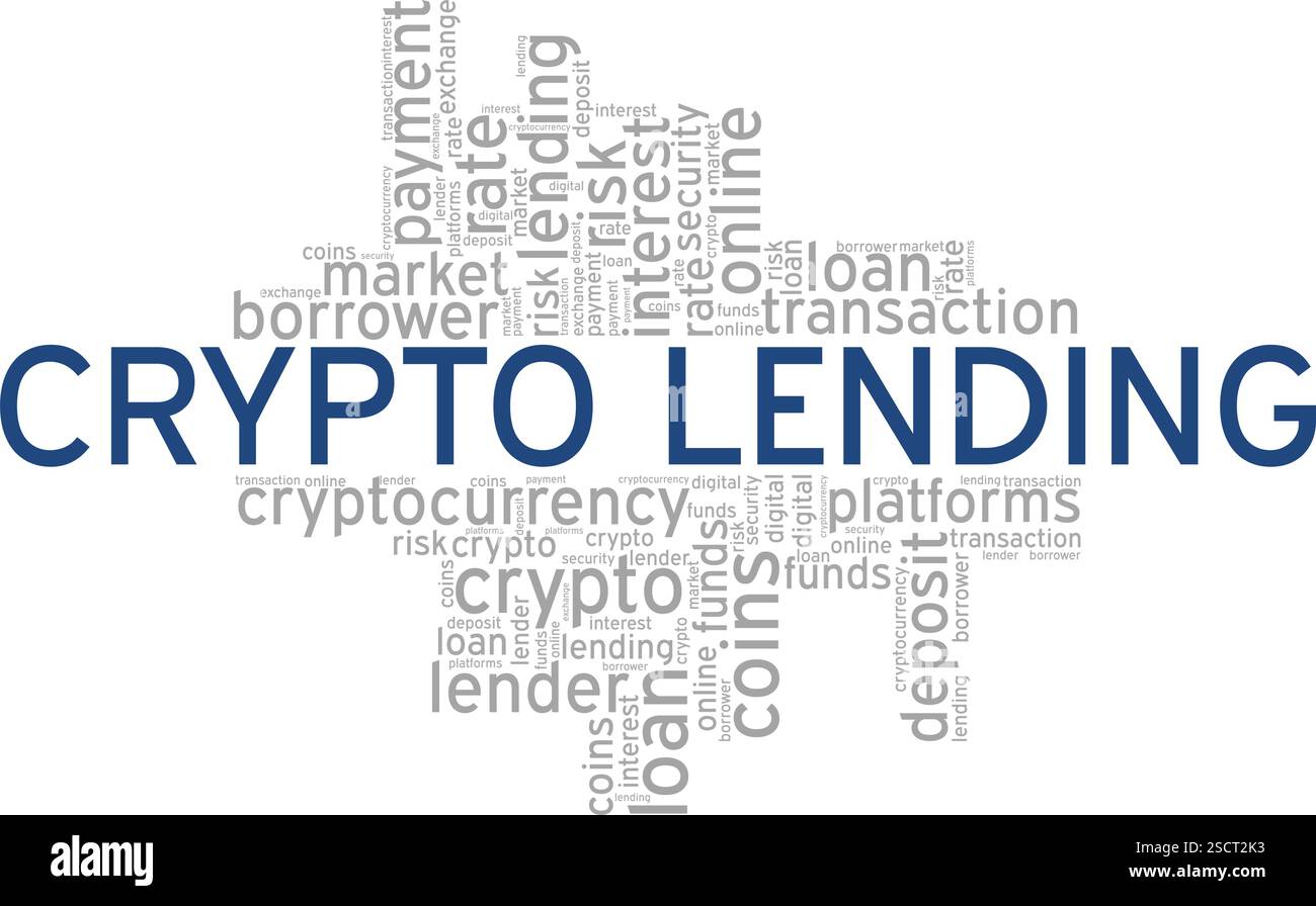 Crypto Lending word cloud conceptual design isolated on white ...