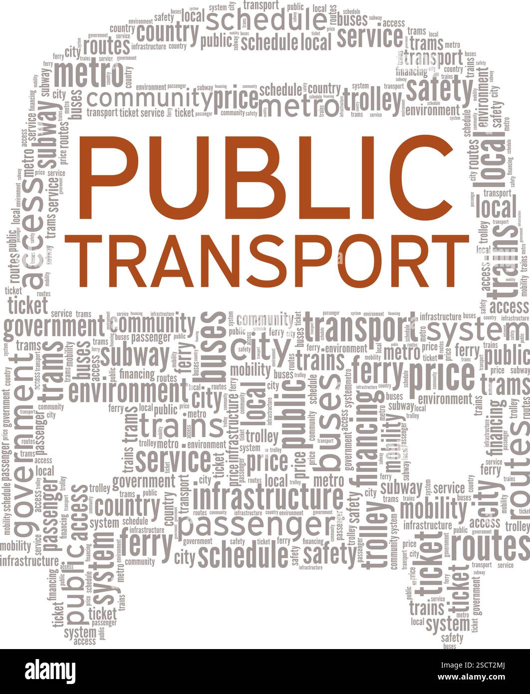 Public Transport word cloud conceptual design isolated on white ...