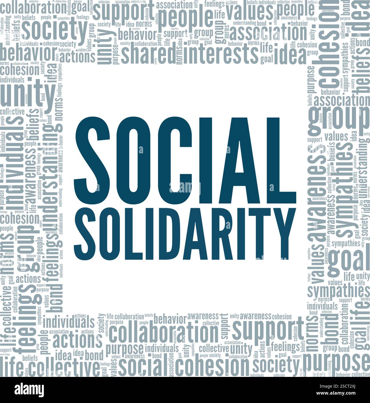 Social Solidarity word cloud conceptual design isolated on white ...