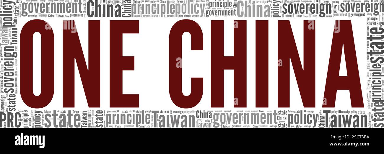 One China Policy word cloud conceptual design isolated on white ...