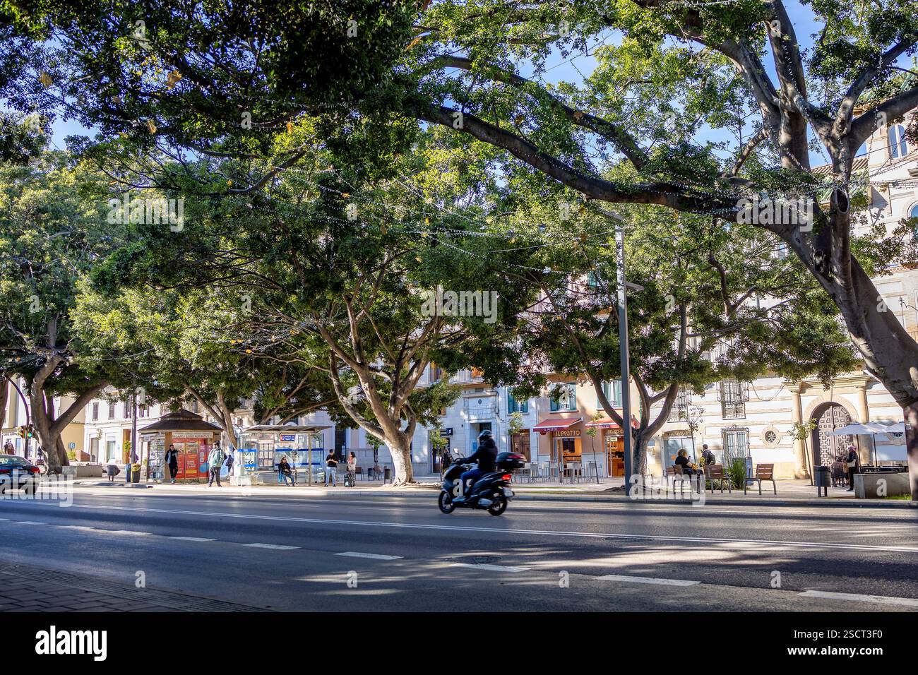 Mediterranean Spanish Costa del Sol capital city of Malaga Stock Photo ...