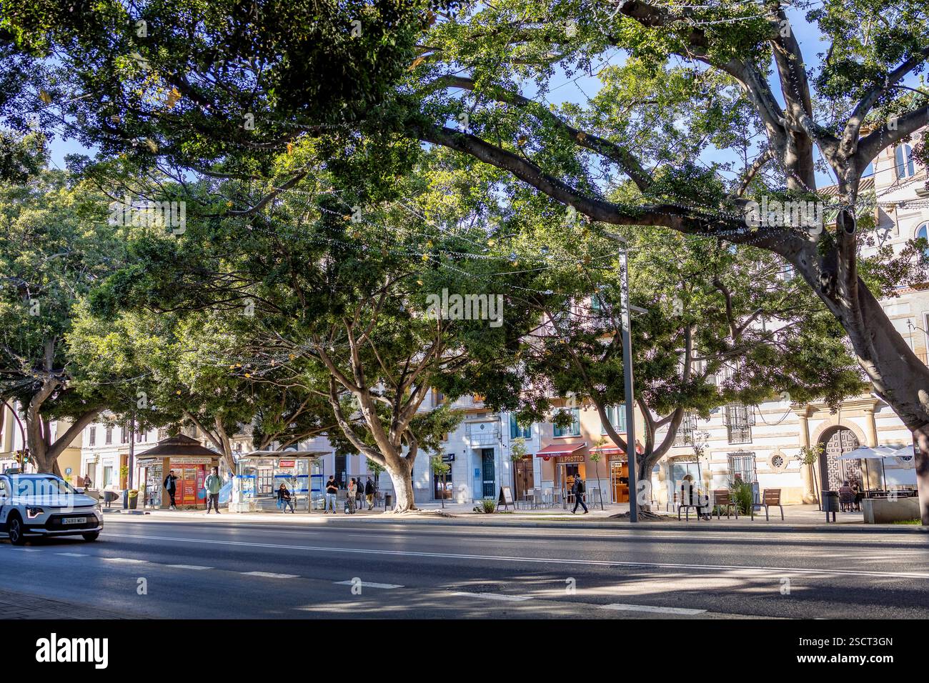 Mediterranean Spanish Costa del Sol capital city of Malaga Stock Photo ...