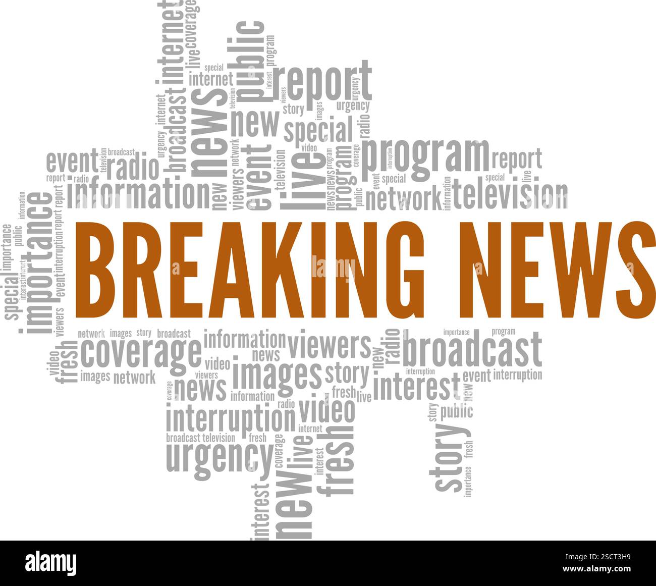 Breaking News word cloud conceptual design isolated on white background ...