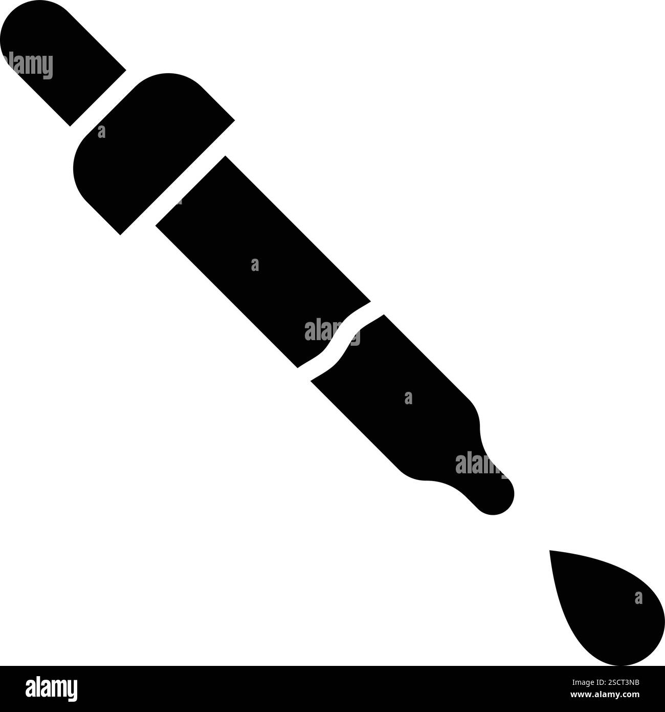 Dropper icon set flat Black and White Stock Photos & Images - Alamy