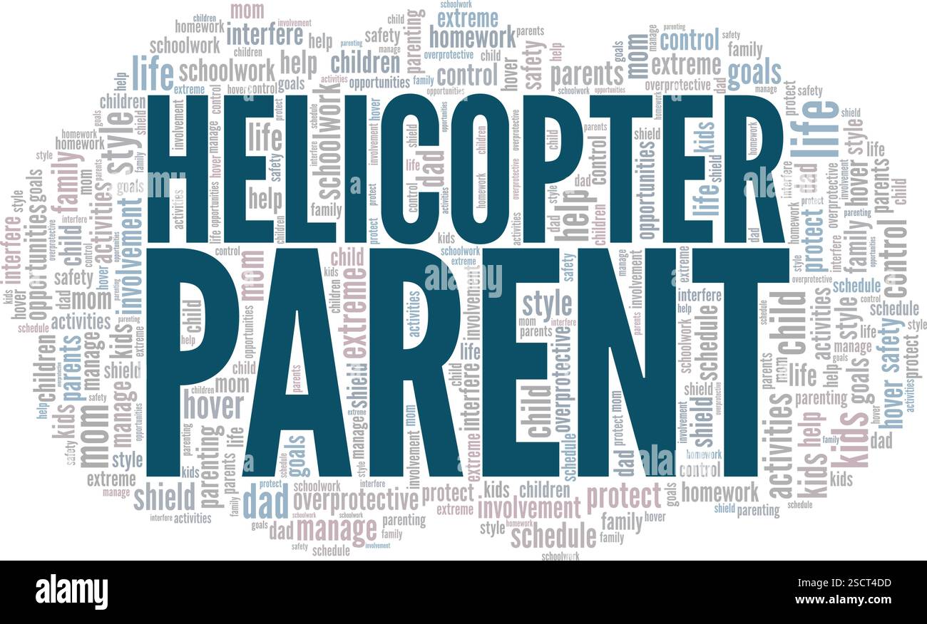 Helicopter Parenting word cloud conceptual design isolated on white ...