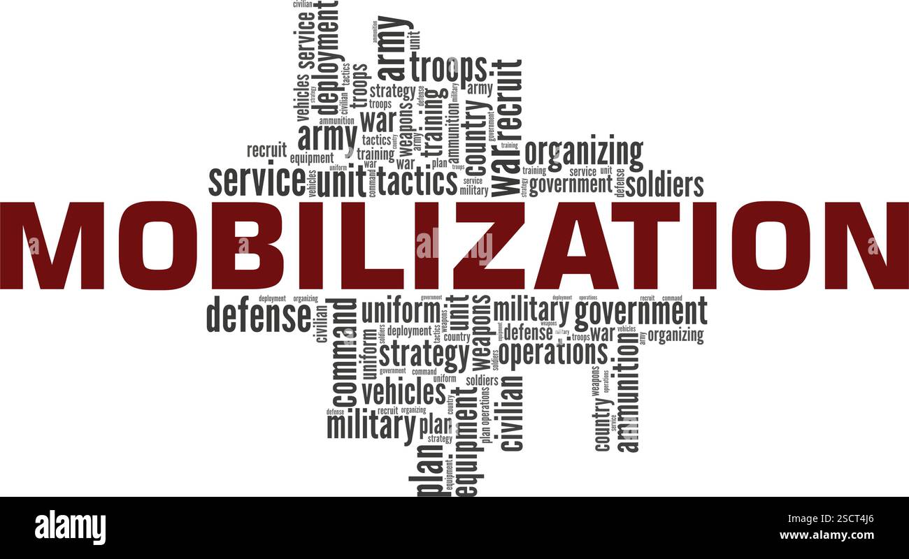 Mobilization word cloud conceptual design isolated on white background ...