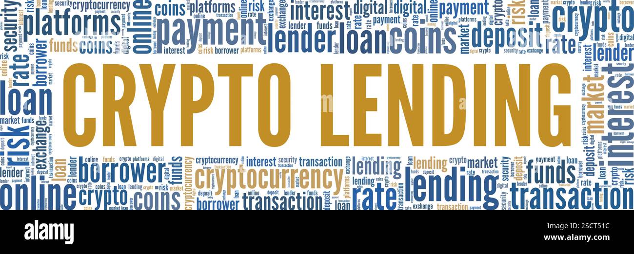 Crypto Lending word cloud conceptual design isolated on white ...