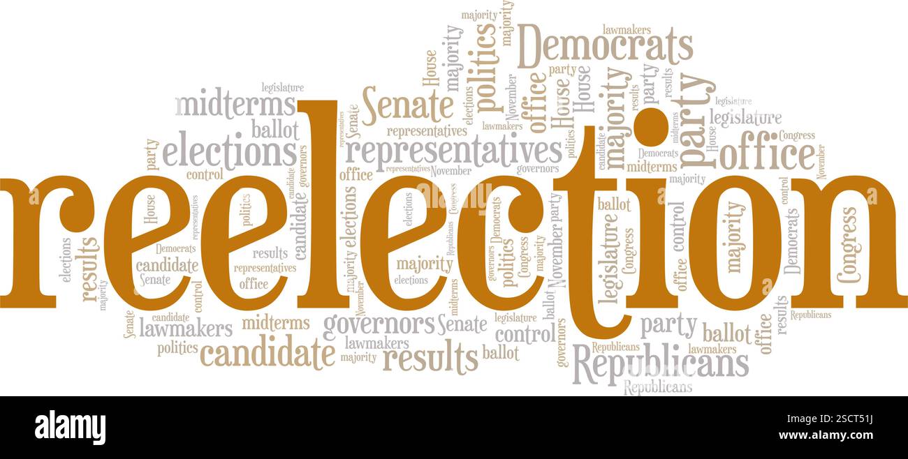 Reelection word cloud conceptual design isolated on white background ...
