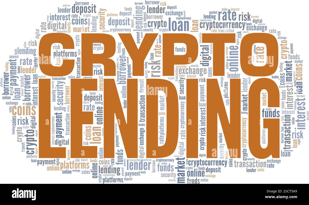 Crypto Lending word cloud conceptual design isolated on white ...