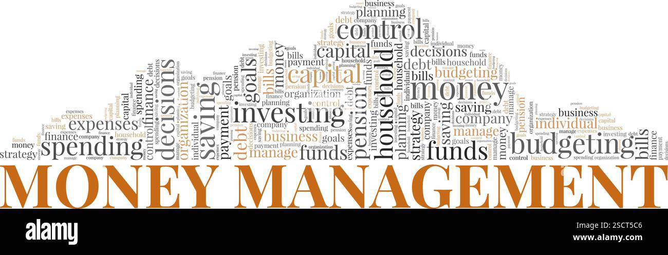 Money Management word cloud conceptual design isolated on white ...
