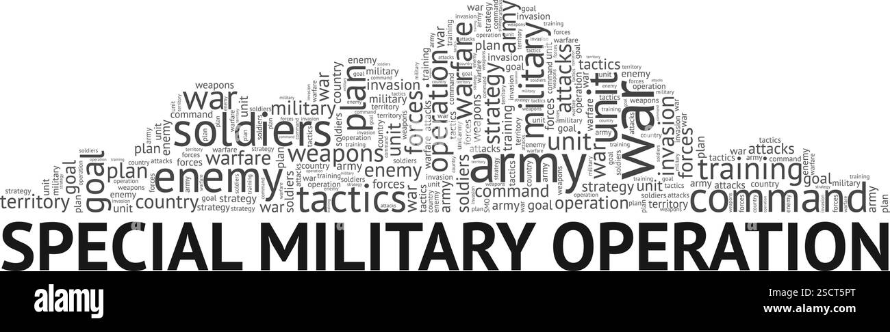 SMO - Special Military Operation word cloud conceptual design isolated ...