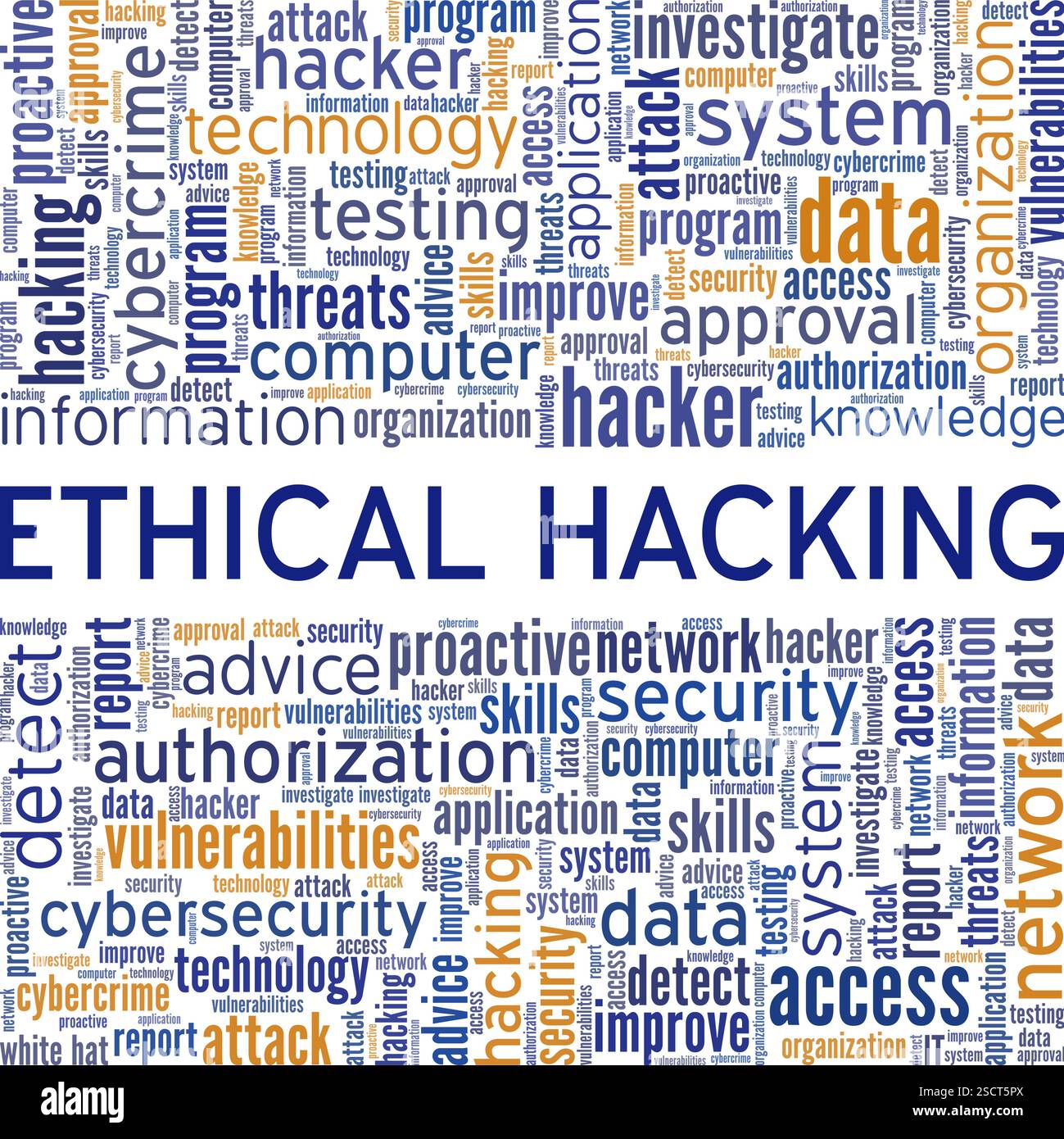Ethical Hacking word cloud conceptual design isolated on white background Stock Vector Image ...