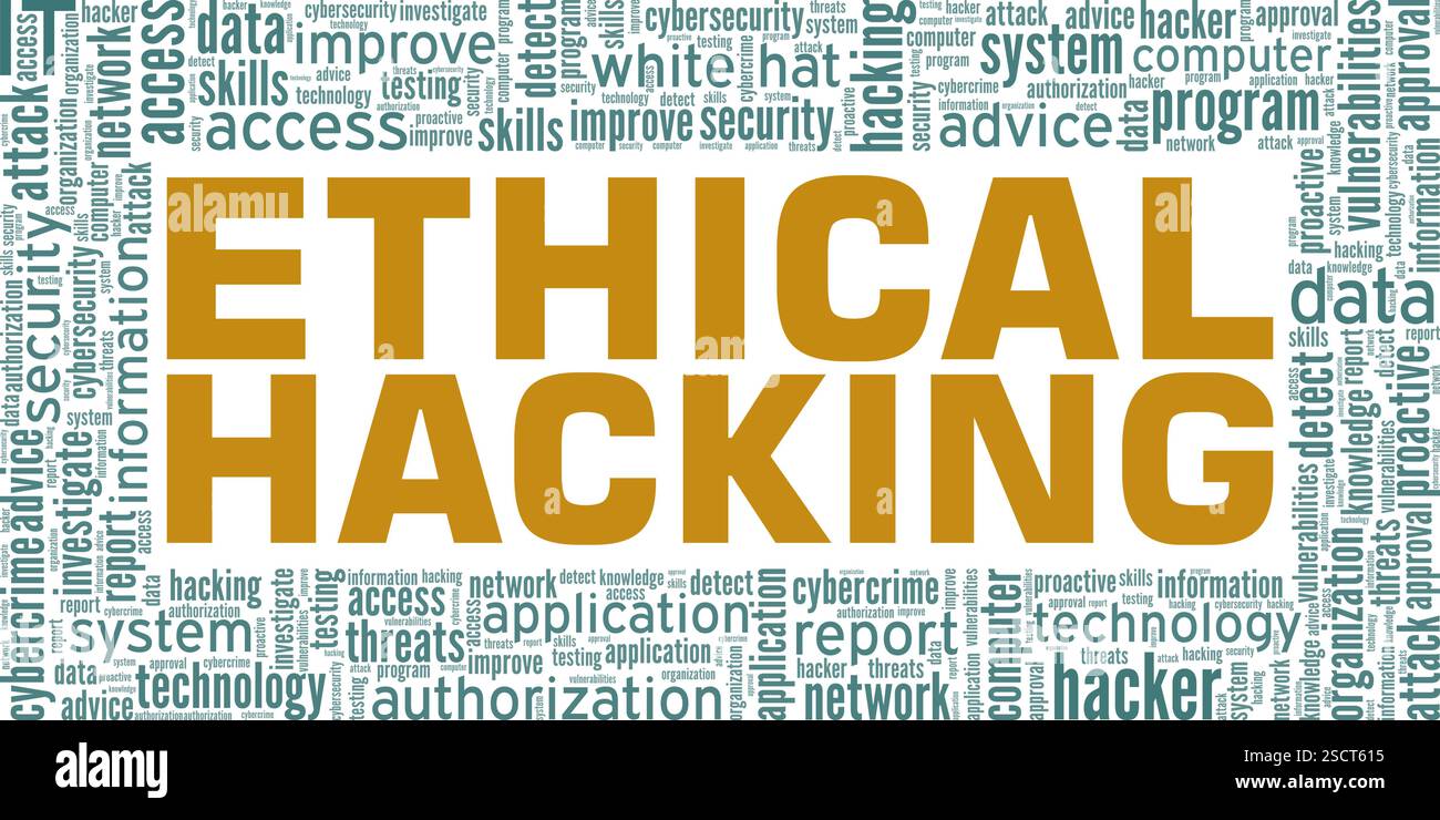 Ethical Hacking word cloud conceptual design isolated on white ...