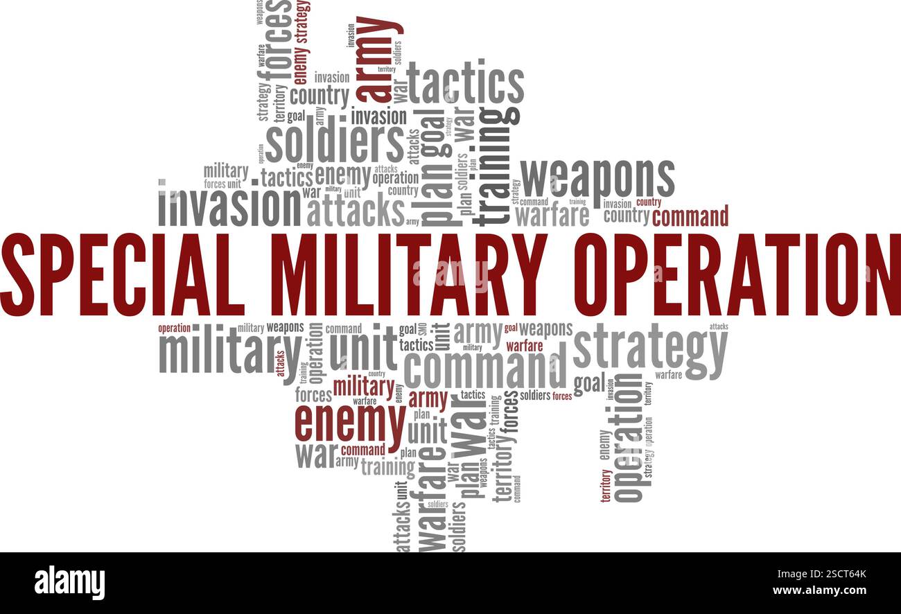 SMO - Special Military Operation word cloud conceptual design isolated ...