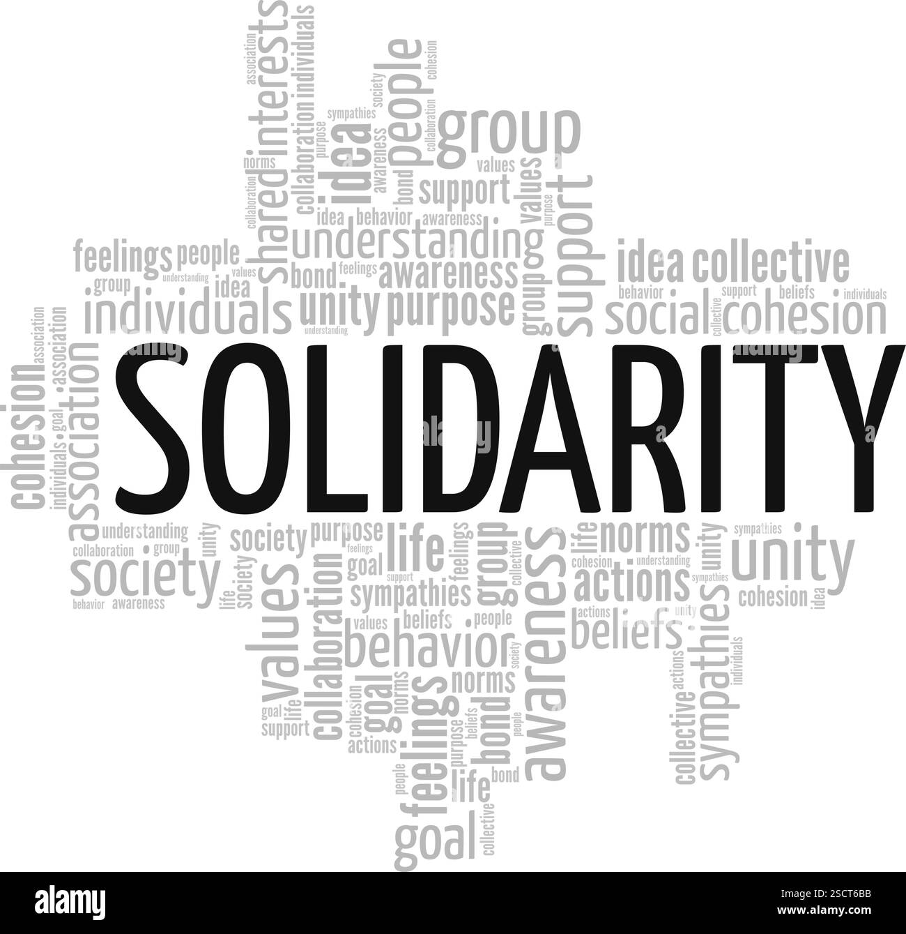Social Solidarity word cloud conceptual design isolated on white ...