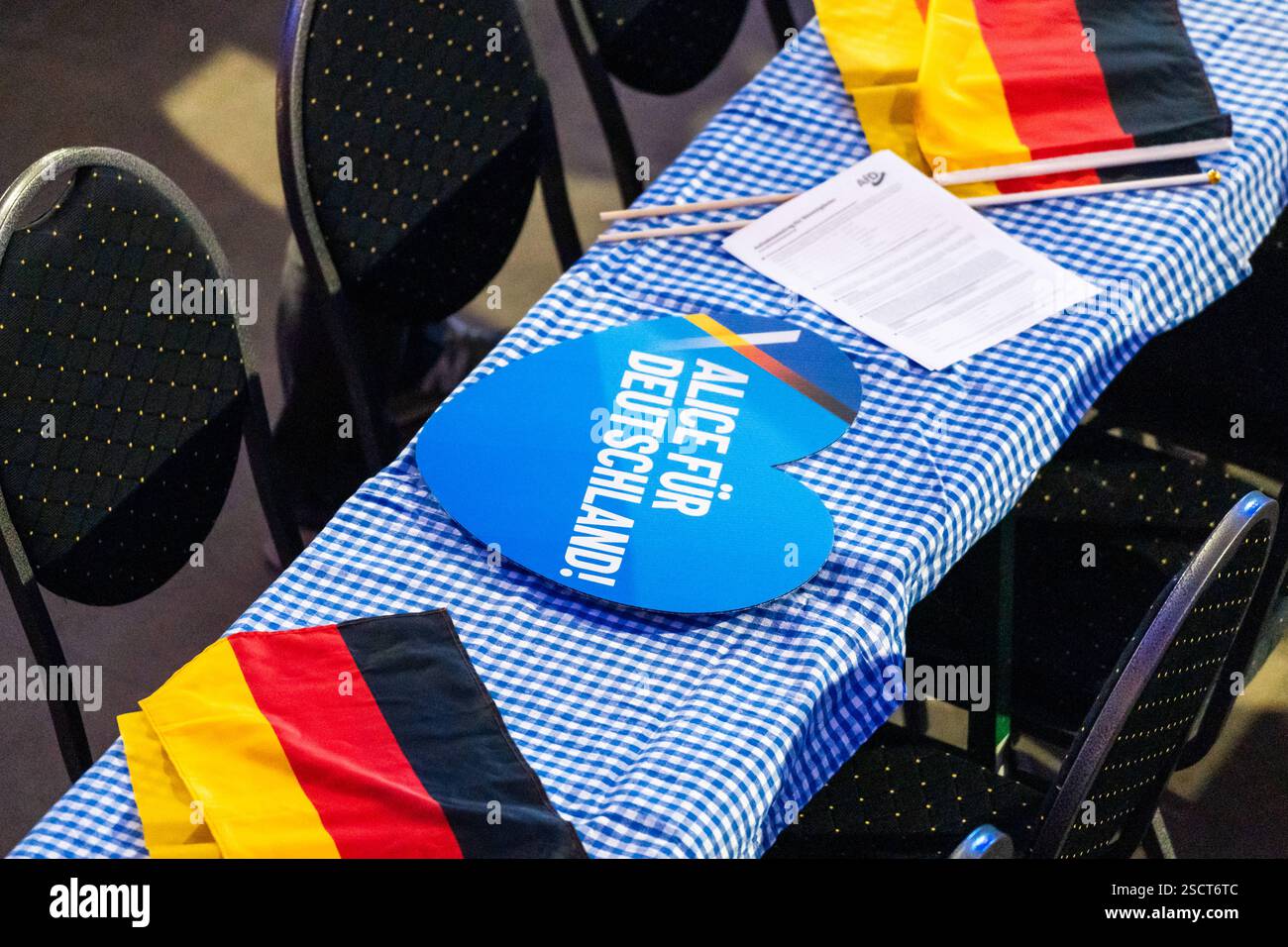 Greding, Bavaria, Germany - February 7, 2025: AfD Alternative for Germany election campaign ...