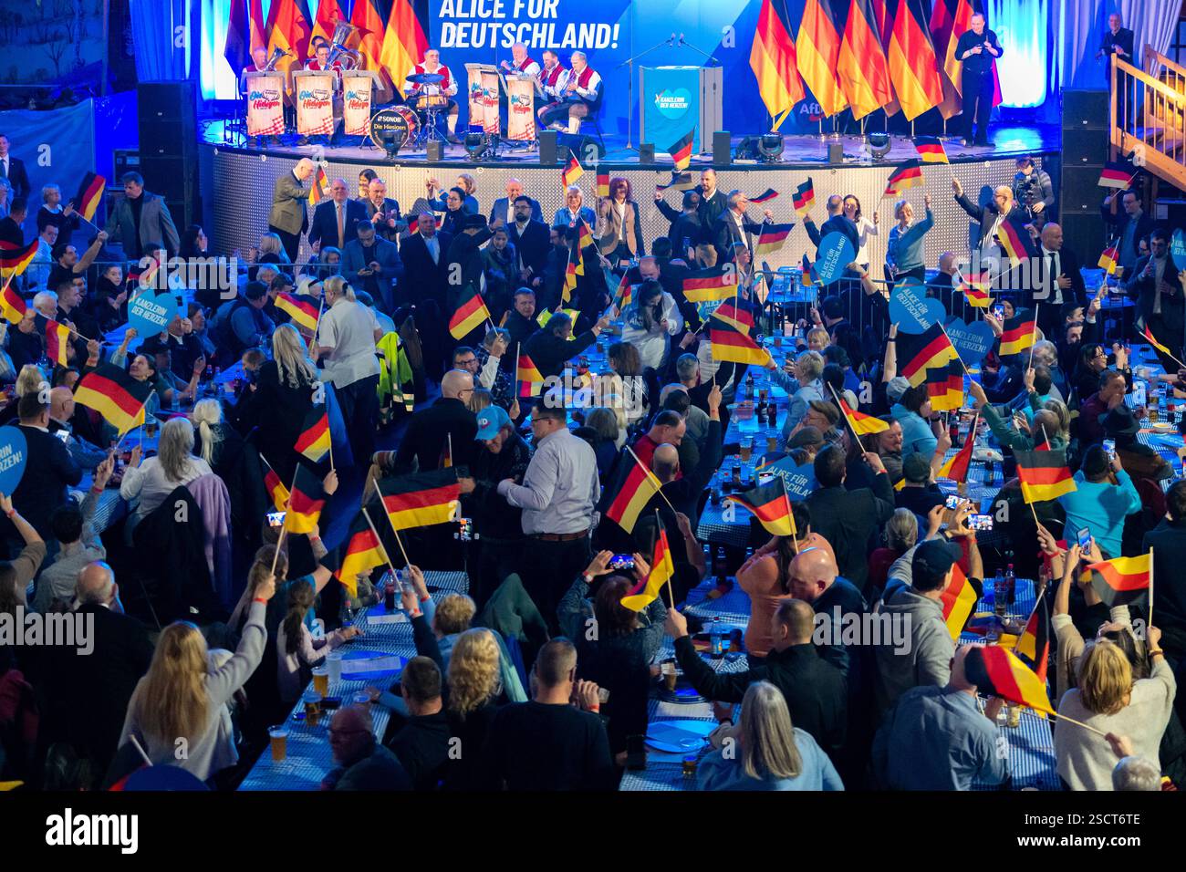 Greding, Bavaria, Germany - February 7, 2025: AfD Alternative for Germany election campaign ...