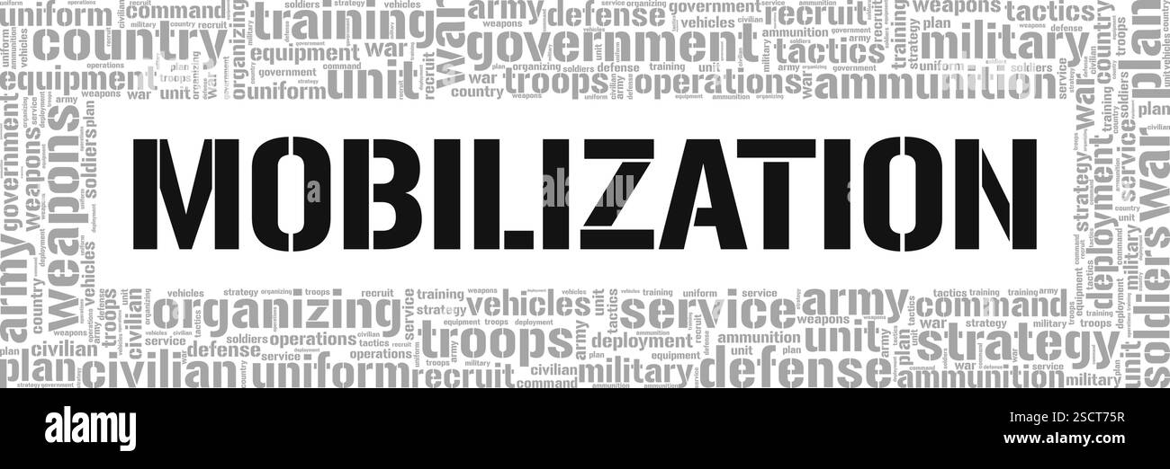 Mobilization word cloud conceptual design isolated on white background ...