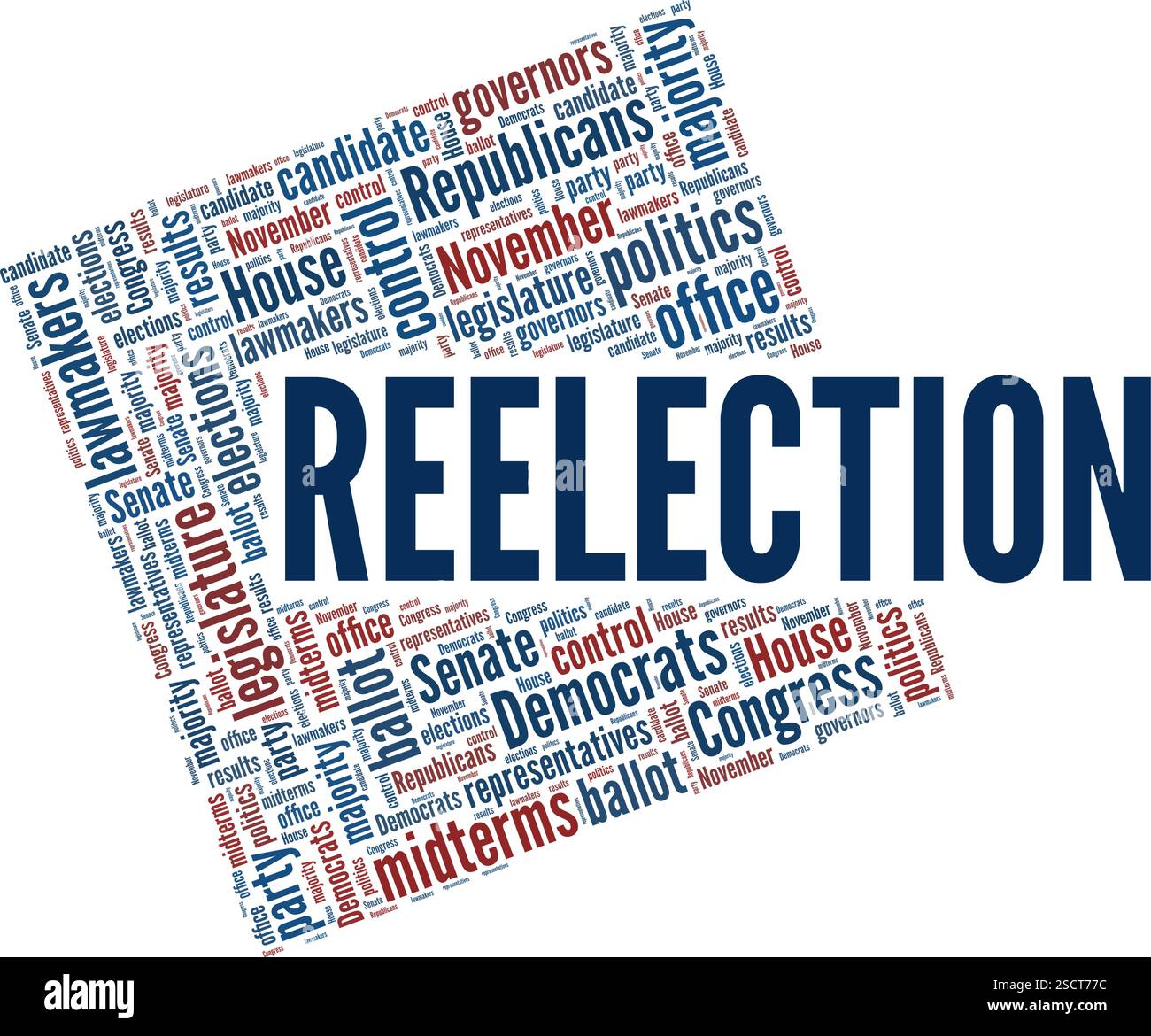 Reelection word cloud conceptual design isolated on white background ...
