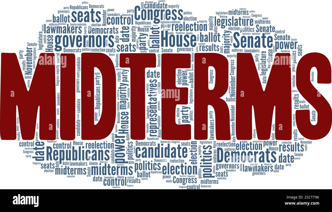 Midterms - Midterm Elections word cloud conceptual design isolated on ...