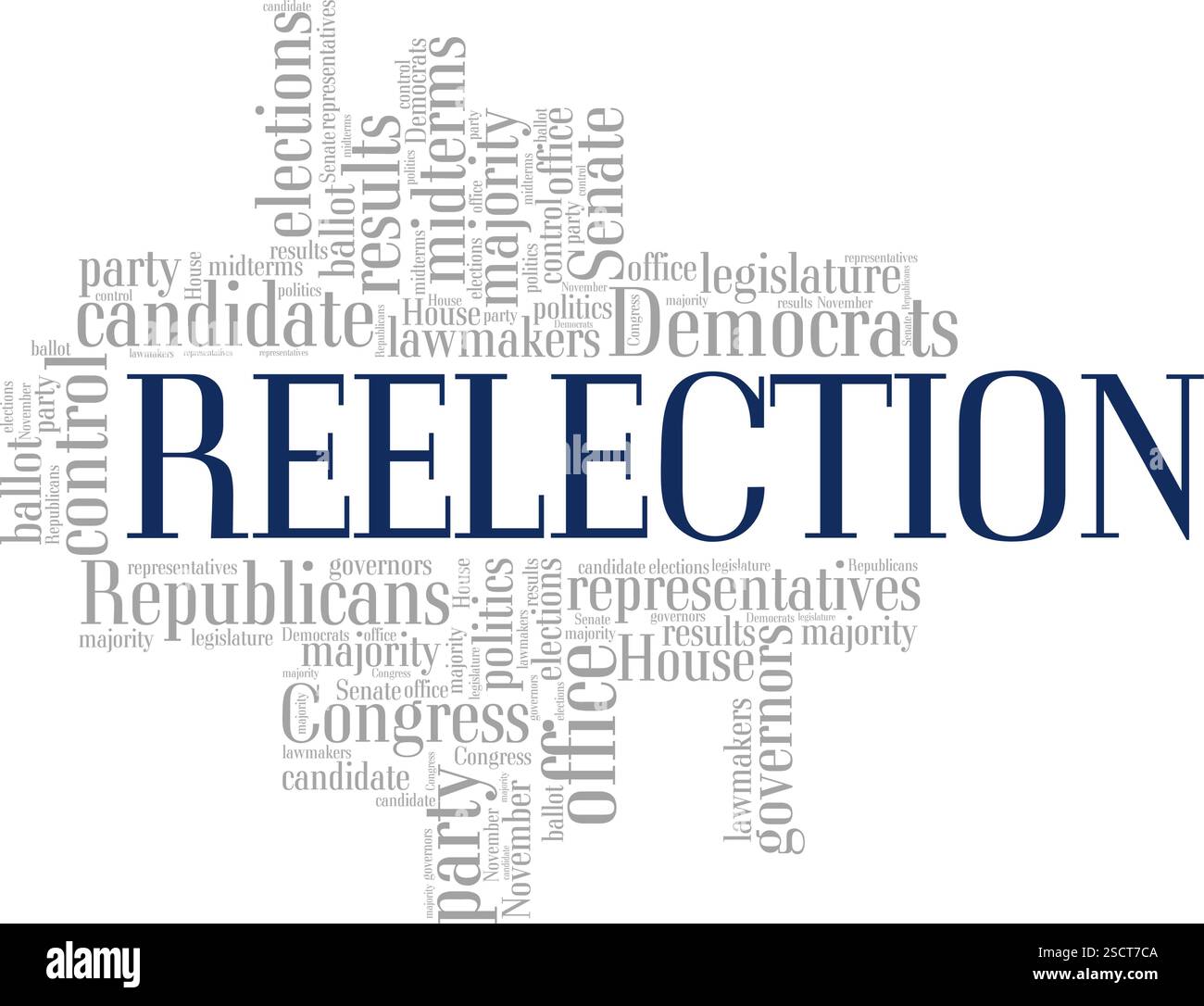 Reelection word cloud conceptual design isolated on white background ...
