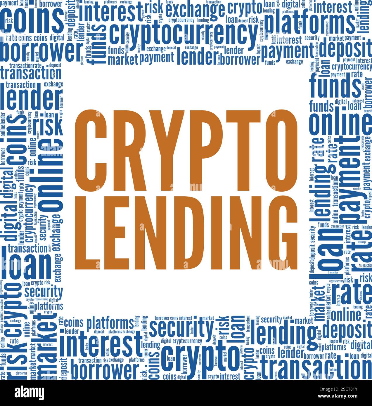 Crypto Lending word cloud conceptual design isolated on white ...