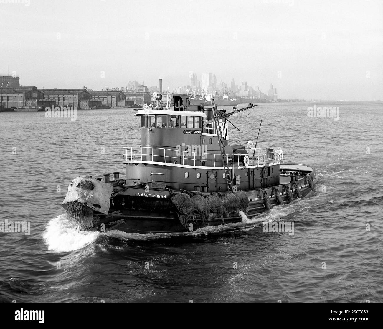 Tugboat 'Nancy Moran' on the Hudson River in New York. [automated ...