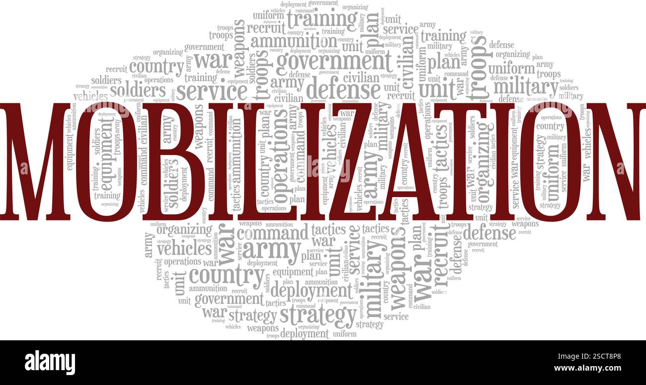 Mobilization word cloud conceptual design isolated on white background ...