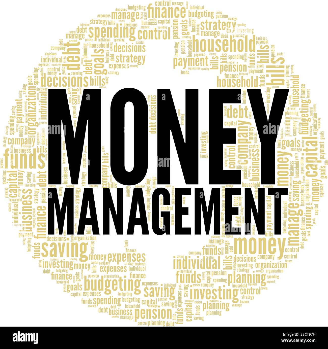 Money Management word cloud conceptual design isolated on white ...