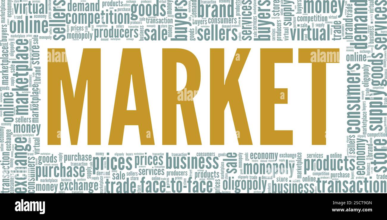 Market word cloud conceptual design isolated on white background Stock Vector Image & Art - Alamy