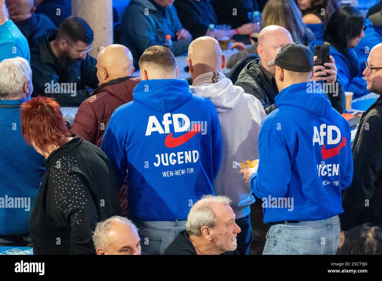 Greding, Bavaria, Germany - February 7, 2025: Election campaign event ...