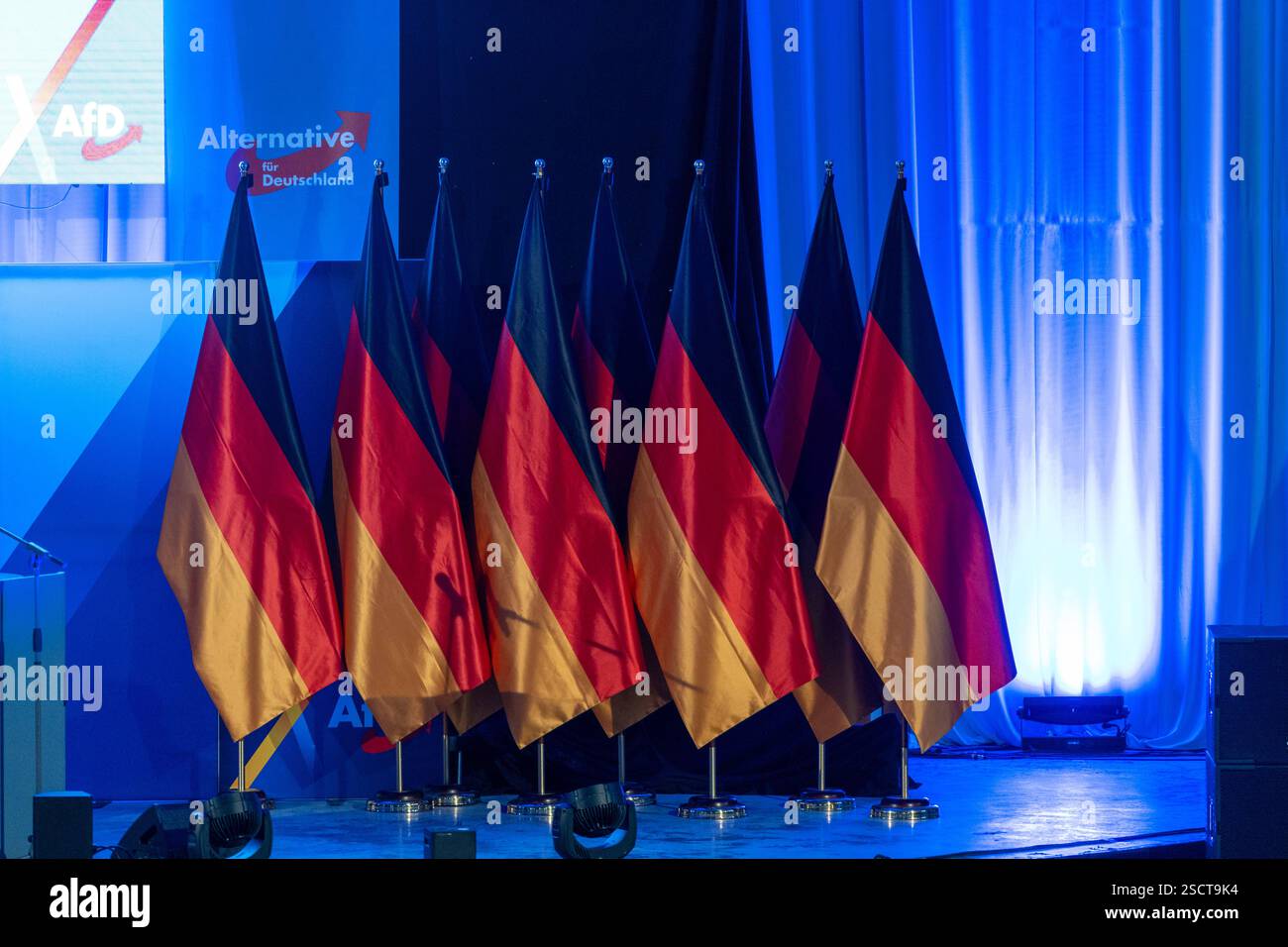 Greding, Bavaria, Germany - February 7, 2025: Election campaign event of the AfD Alternative for ...