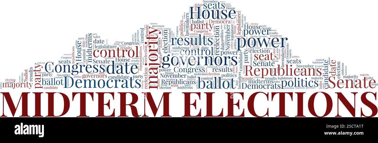 Midterms - Midterm Elections word cloud conceptual design isolated on ...