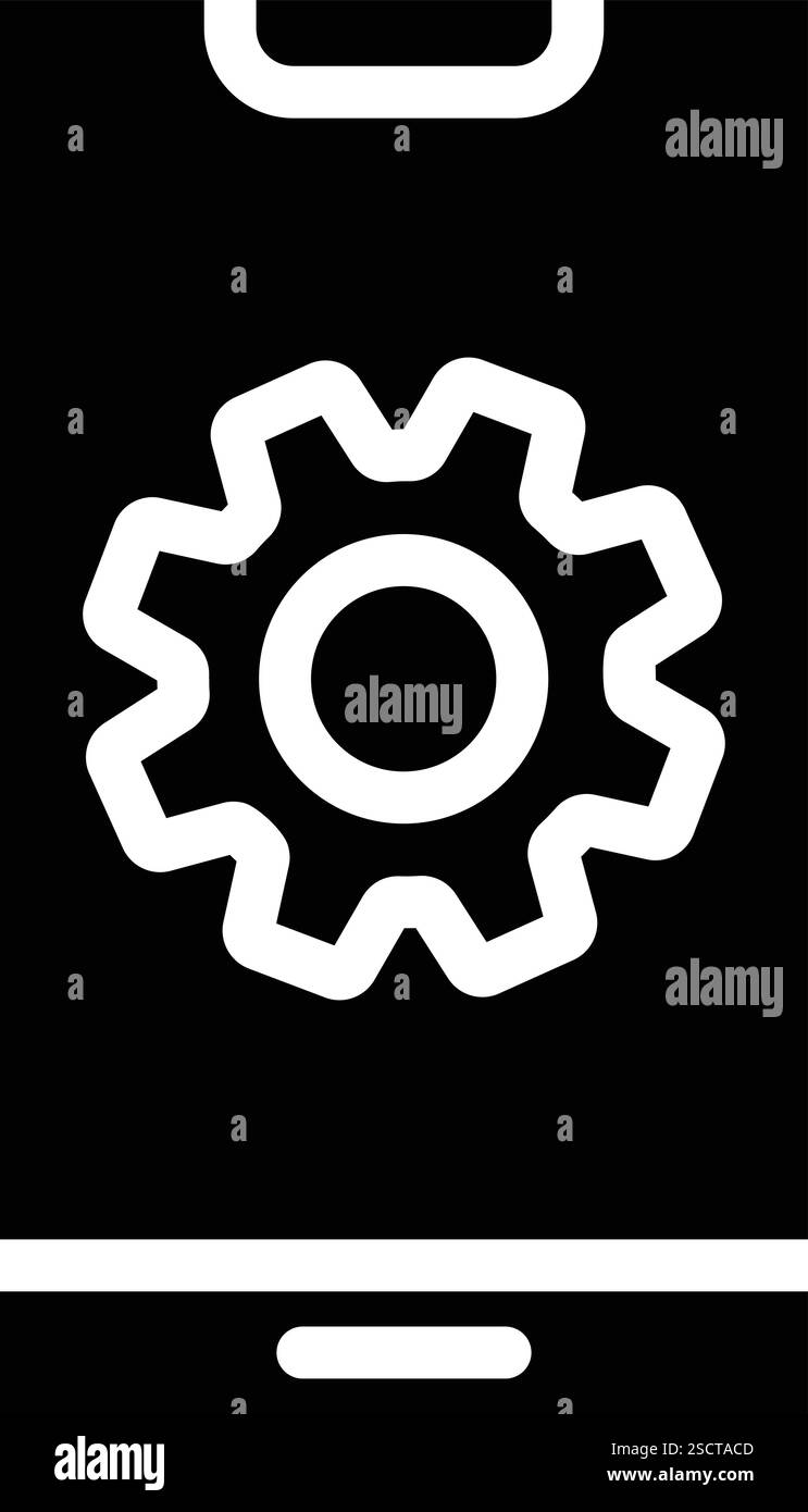 Mobile development icons Black and White Stock Photos & Images - Alamy