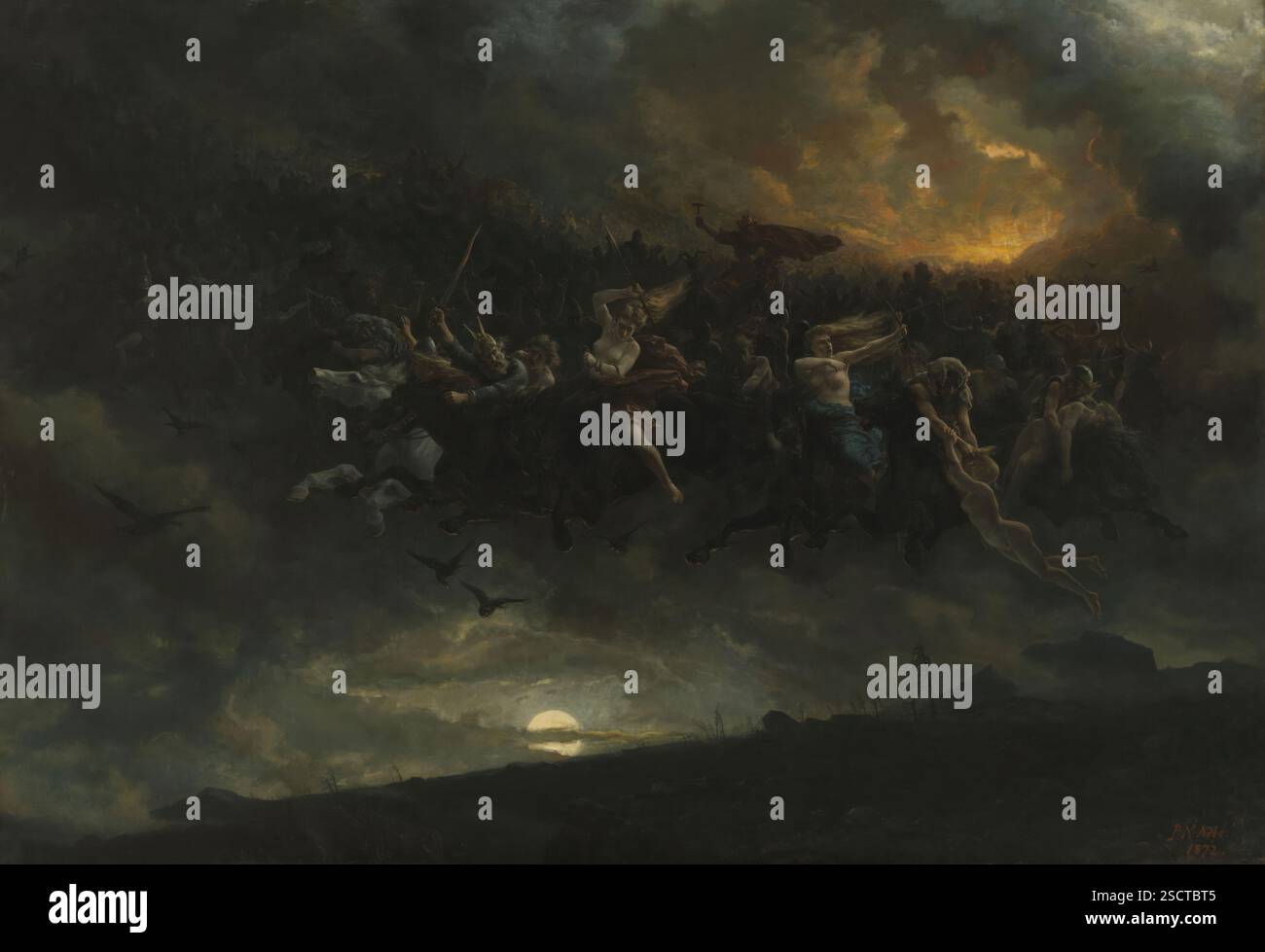 The wild Hunt of Odin, 1872. Additional Info: The participants in the ...