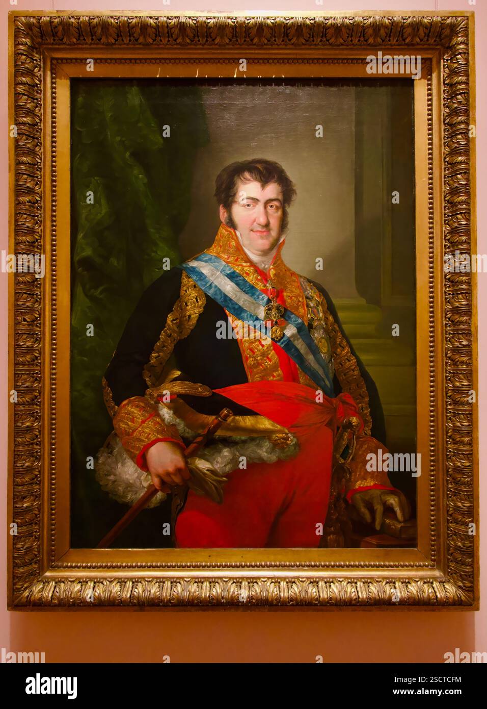 Circa 1823 oil on canvas portrait King Ferdinand VII attributed to ...