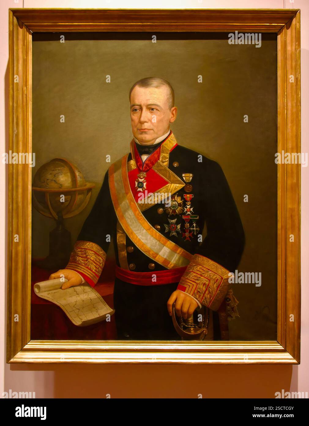 1892 Oil on canvas portrait Jose Maria de Quesada Minister of the Navy ...