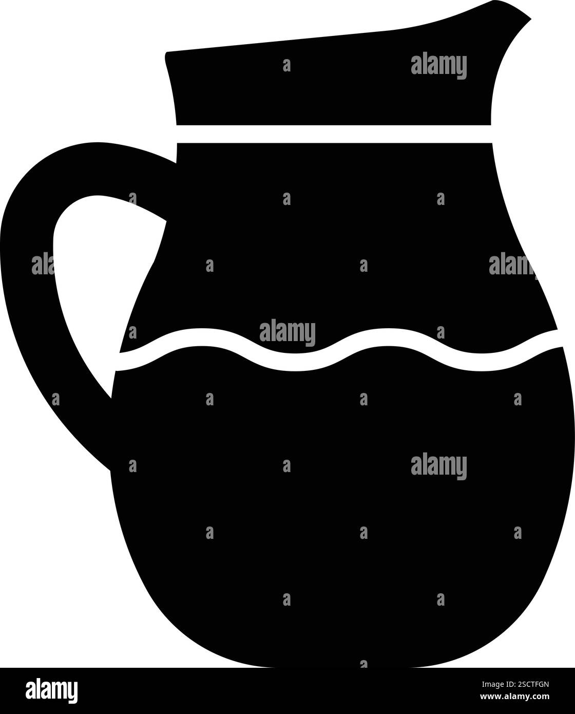 Jug outline vector icon Cut Out Stock Images & Pictures - Alamy