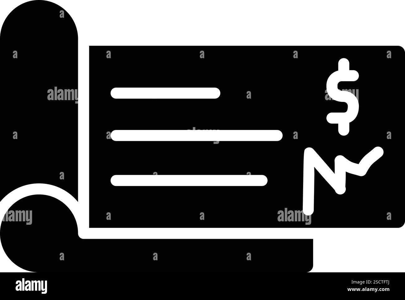 Cheque Vector Icon Design Illustration Stock Vector Image & Art - Alamy