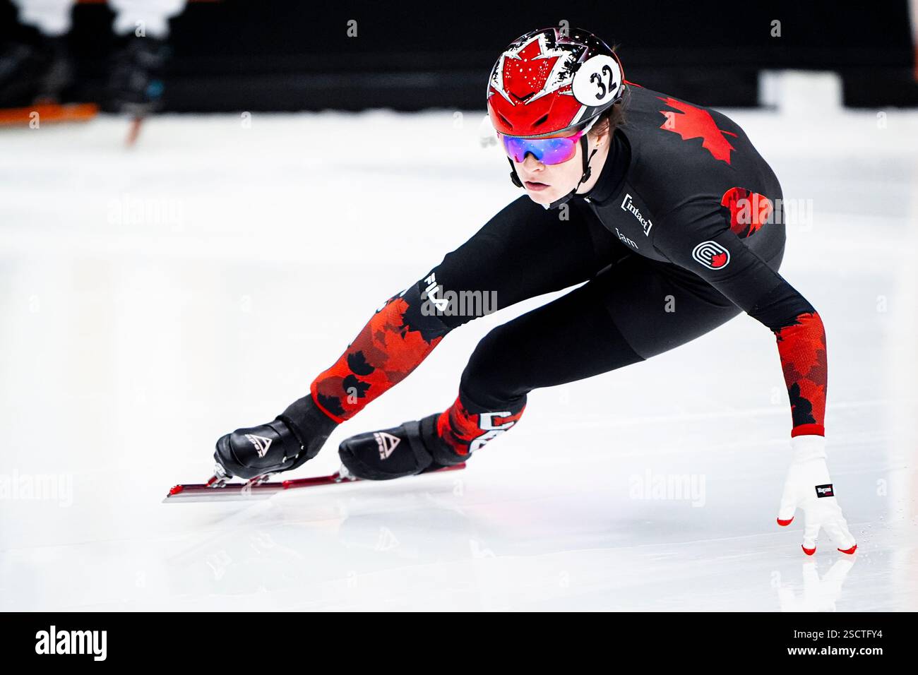 TILBURG, NETHERLANDS - FEBRUARY 7: Kim Boutin of Canada during the ISU ...