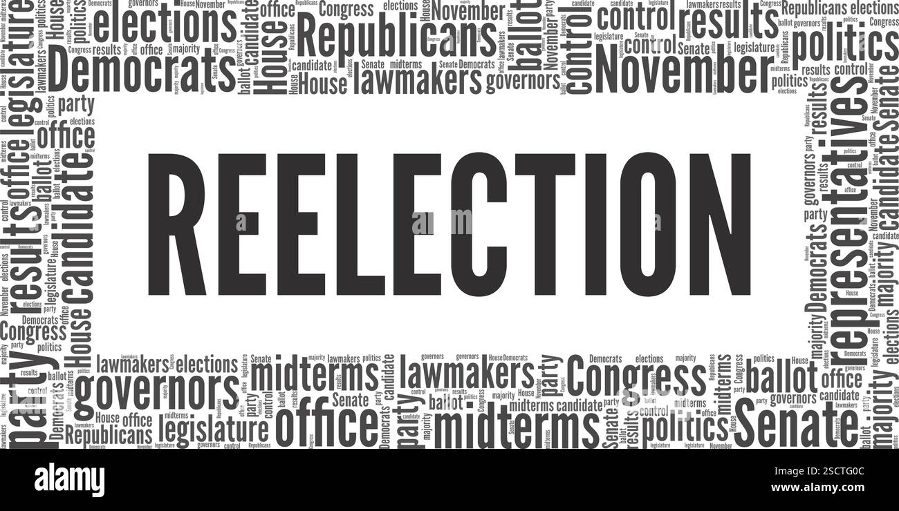 Reelection word cloud conceptual design isolated on white background ...
