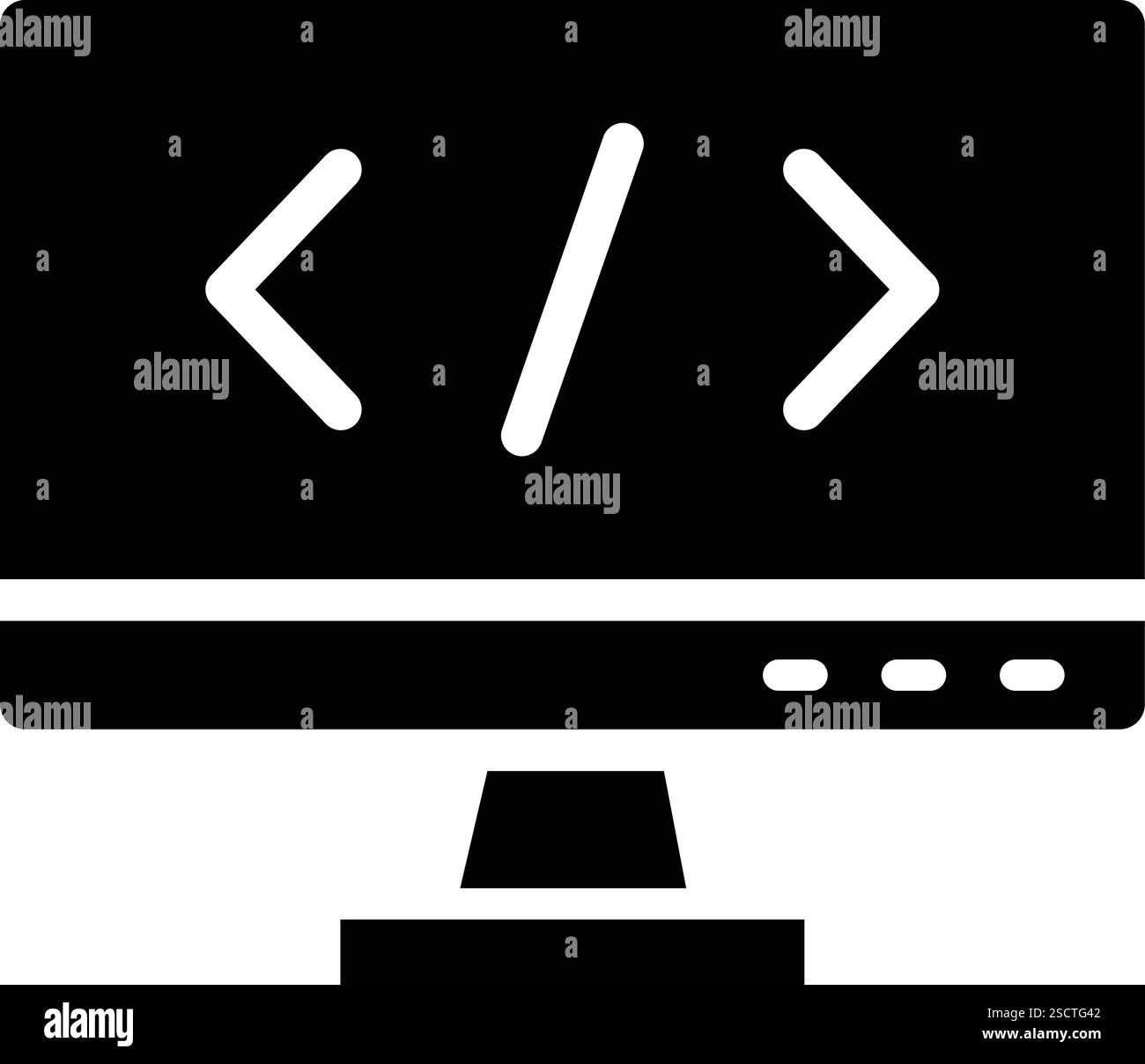 Web development coding line Black and White Stock Photos & Images - Alamy