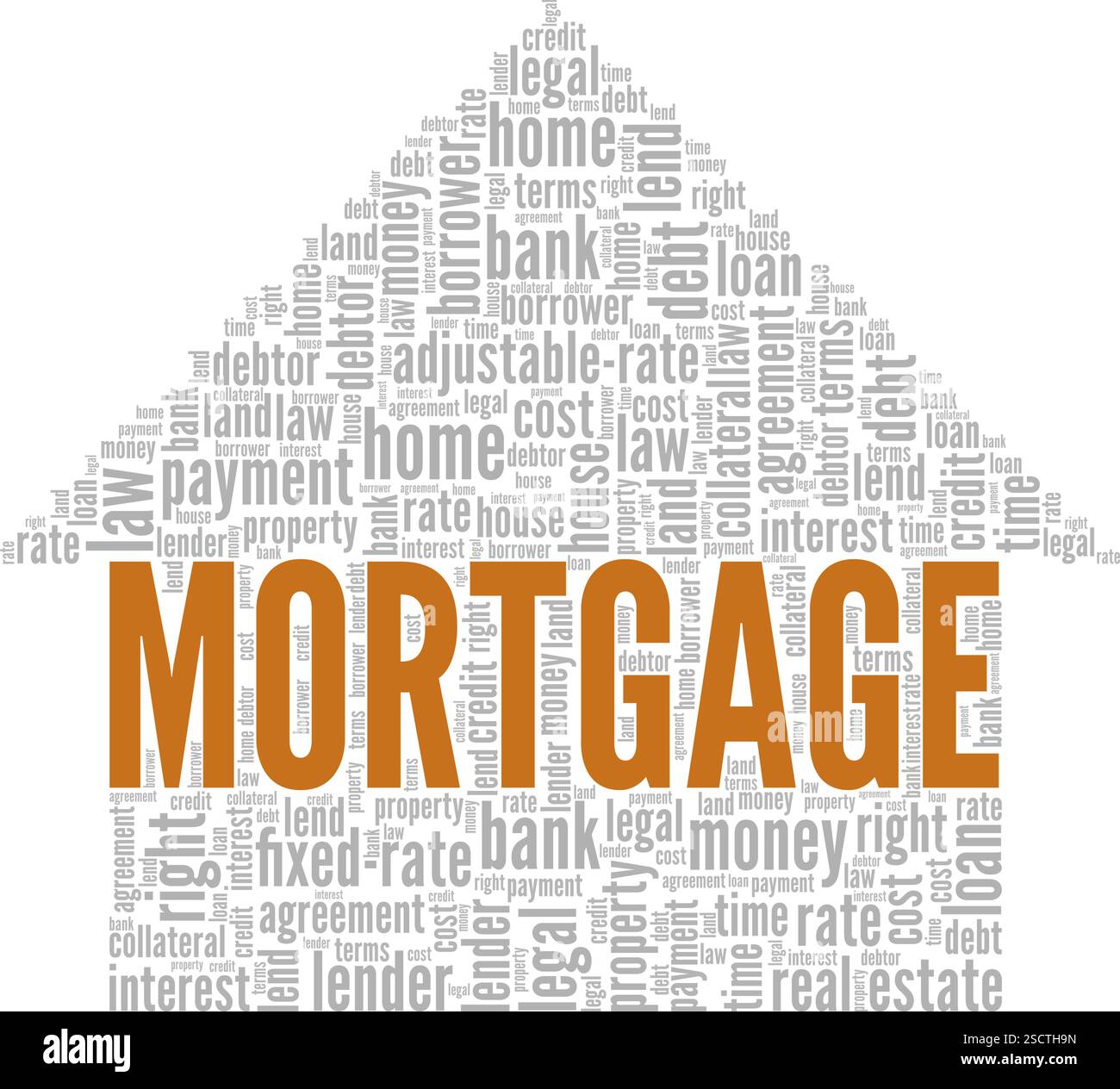 Mortgage word cloud conceptual design isolated on white background ...